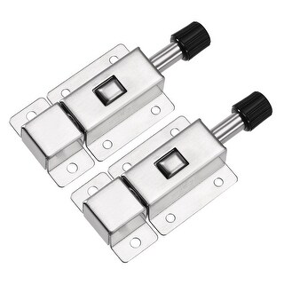 Barrel Bolt, Stainless Steel 304 Security Push Button Spring Loaded ...