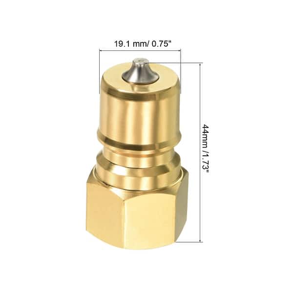 Hydraulic Quick Connect Male Coupler Brass 1/8PT Pipe Fitting Plug ...