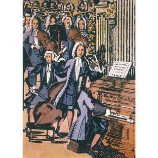Johann Sebastian Bach 1732. /Npictured With Music Roll In Each Hand ...