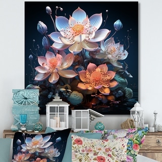 Designart "Petals Of The Sacred Lotus I" Lotus Wall Art - Bed Bath ...