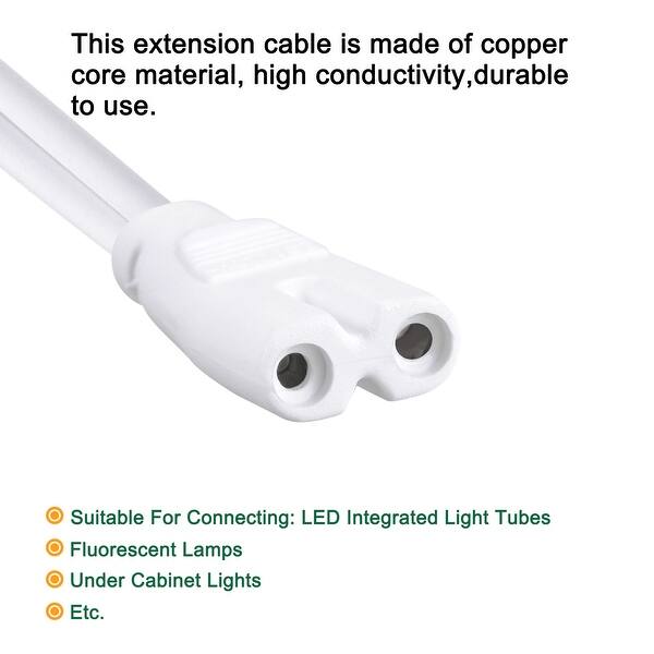 T5 T8 LED Tube Extension Cable 2 Pin 20CM Cord LED Light Tube Fixture ...
