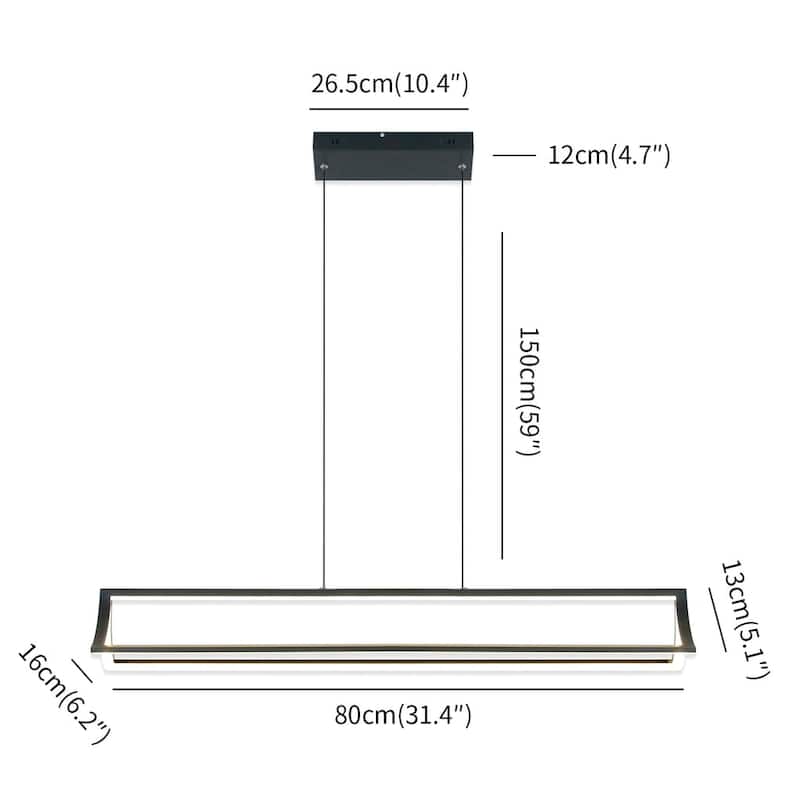 Modern LED island pendant light in Aluminum - Bed Bath & Beyond - 37311612