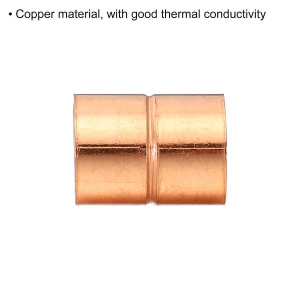 6x 1/2" Straight Copper Coupling Sweat End Welding Joint Pipe Fitting ...