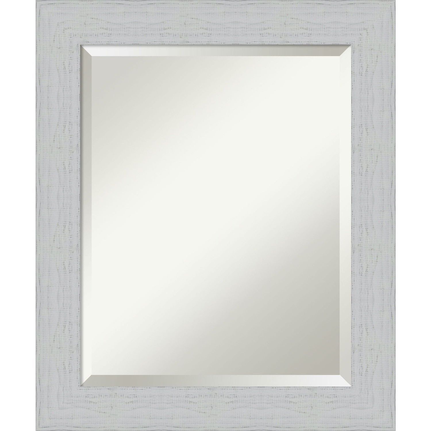 Beveled Wood Bathroom Wall Mirror - Craftsman White Frame - On Sale ...