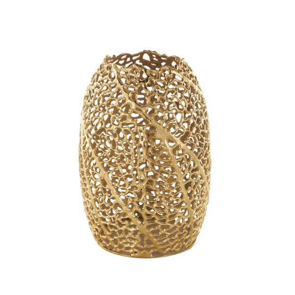 Gold Aluminum Metal Metallic Coral Inspired Abstract Vase - On Sale ...