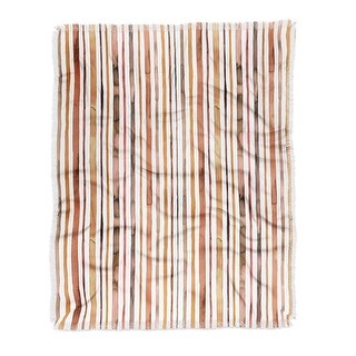 Ninola Design Autumn Terracotta Stripes Made To Order Throw Blanket ...