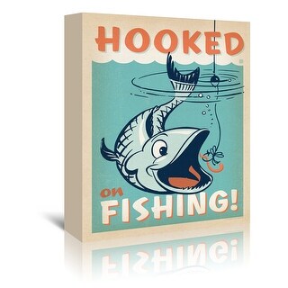 Lake Hooked On Fishing by Anderson Design Group Wrapped Canvas ...