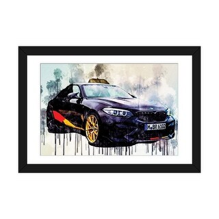 iCanvas "Bmw M2 2018 M Performance Competition Black Sports Front View ...