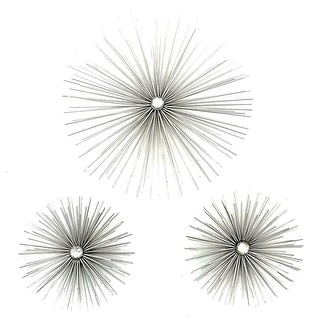 PREMIUS 3 Piece Starburst Metal Wall Decor Set, (2) 6 Inches, (1) 9 ...