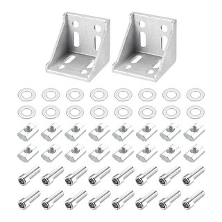 2Set 6060 Inside Corner Bracket Gusset Mount Kits 56x56x59mm - Bed Bath ...