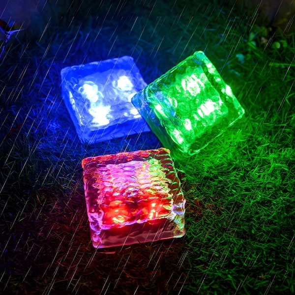 Set of 6 Ice Brick Solar RGB LED Light - Set of 6 - On Sale - Bed Bath ...