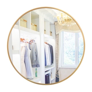 32 Inch Round Mirror, Wall Mirror Circle Mirror Modern Decor Metal ...