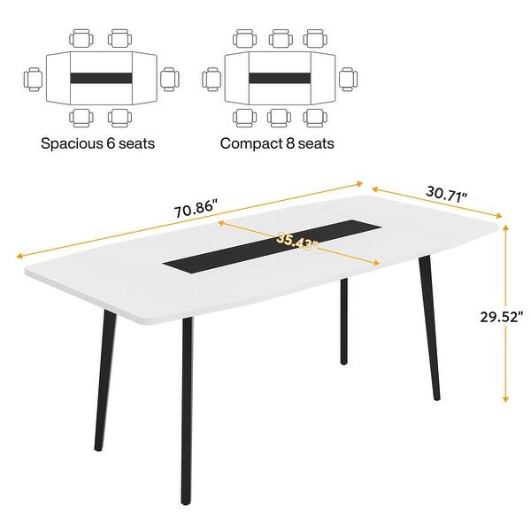 6FT Conference Table, Boat Shaped Meeting Table - On Sale - Bed Bath ...