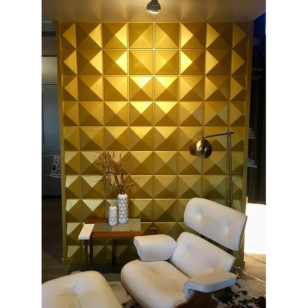 Art3d 3D Wall Panels PVC Pyramid Design (32 Sq.Ft) - Bed Bath & Beyond ...