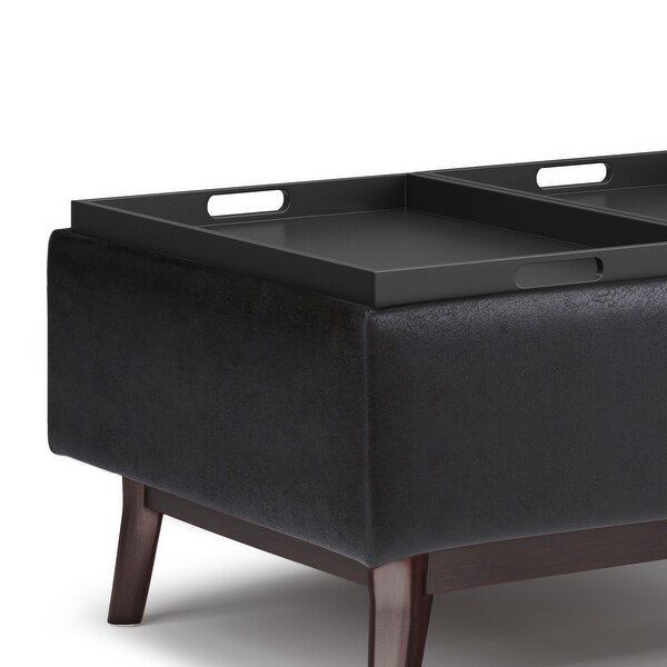 Wyndenhall ethan 34 inch wide mid century modern rectangle table ottoman store