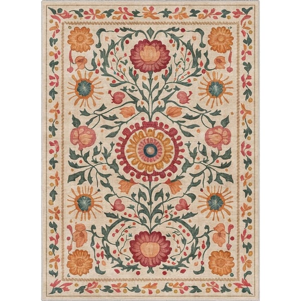 Well Woven Apollo Suzani Tribal Medallion Flat-Weave Area Rug - On Sale ...