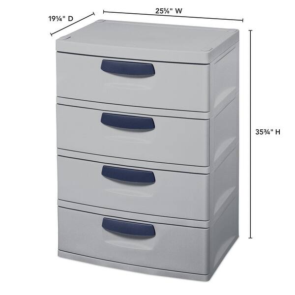 Multifunctional 4 Drawer Unit Plastic Storage Cabinet - Bed Bath ...