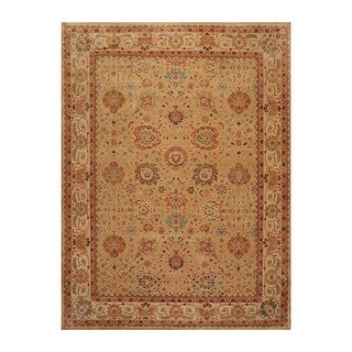 Hand Knotted Tan,Beige Persian Wool Oriental Area Rug (9x12) - 9' x 11 ...