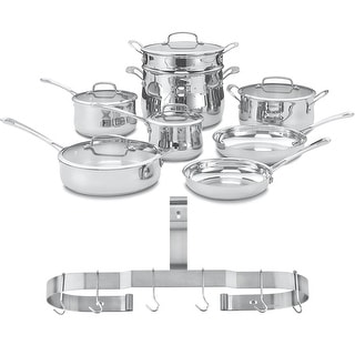Cuisinart 13 Piece Contour Cookware Set with Cookware Rack - Bed Bath ...