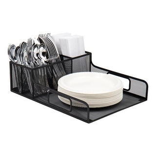 Mind Reader Network Collection, Utensil, Napkin and Plate Serving Tray ...