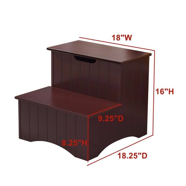 Step Stool With Storage (Walnut) - Bed Bath & Beyond - 39106114