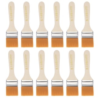 6" Paint Brush 1.6" Width Soft Nylon Bristle with Wood Handle Yellow ...