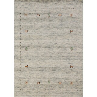 Little Animals Gabbeh Oriental Area Rug Hand-Knotted Wool Carpet - 4'0 ...