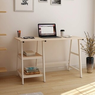 47 inch Computer Desk Desk with Storage Shelves Laptop Table PC Desk ...