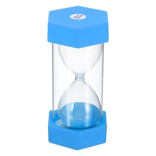 15 Min Sand Timer, Hexagon w Plastic Cover Count Down Sand Clock Glass ...