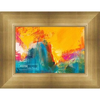 12x6 Contemporary Gold Complete Wood Picture Frame with UV Acrylic ...