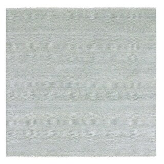 Hand Knotted Grey Modern and Contemporary with Wool Oriental Rug (8'1 ...