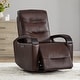 Spruce & Spring Regan Leather Power Recliner Swivel Glider Rocker with ...