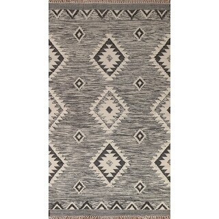 Tribal Geometric Durrie Kilim Oriental Area Rug Hand-woven Wool Carpet ...