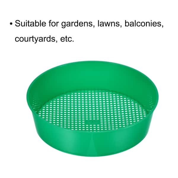 Garden Sifting Pan Plastic Potting Sieve Mesh Filter Soil Screen Tool ...