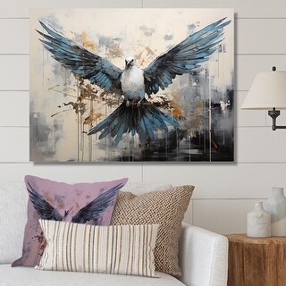 Designart "Minimalism Blue Dove " Dovewall Art - Bed Bath & Beyond ...