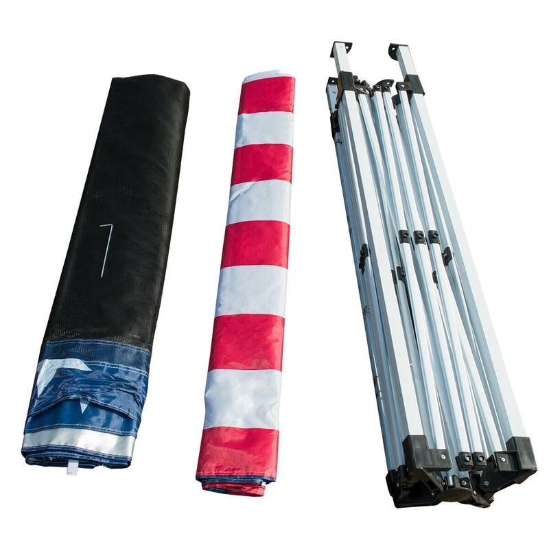 Gymax 10' x 10' Outdoor Pop-up Canopy Tent w/ Mesh Sidewalls Carrying ...