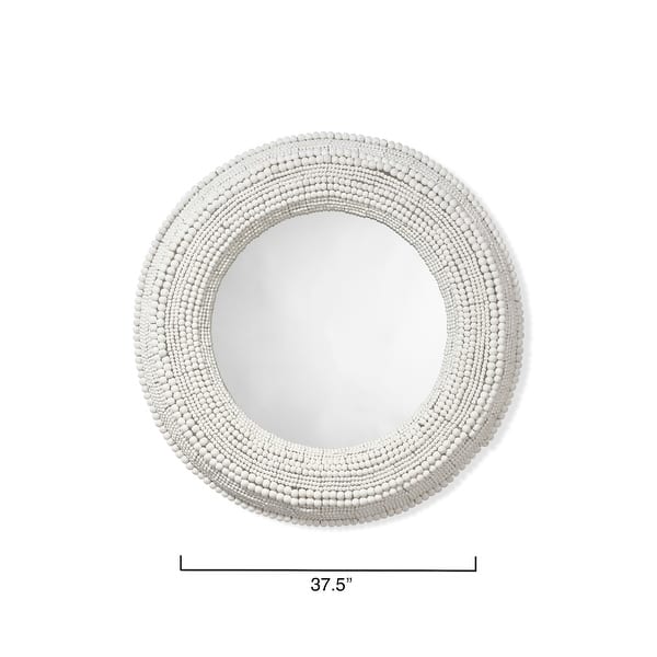 Jamie Young Strand Wood Beaded Round Wall Mirror - Bed Bath & Beyond ...