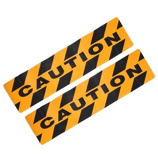 2pcs 6" x 24" Caution Warning Sticker Anti Slip Adhesive Abrasive Floor ...