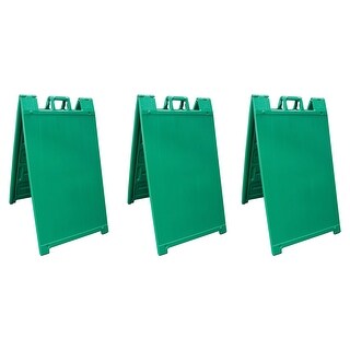 Plasticade Signicade A-Frame Portable Folding Sidewalk Sign, Green (3 ...