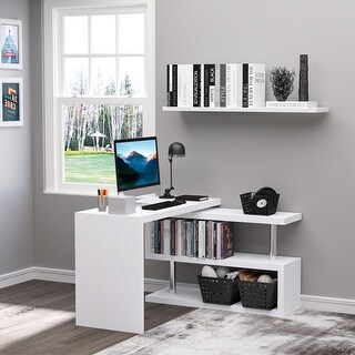 360 Degree Rotating Corner Computer Desk - Bed Bath & Beyond - 40358477