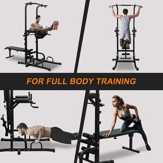 Adjustable Height Dip Stand Heavy Duty Multi-Function Fitness Rack - Bed Bath & Beyond - 42906818