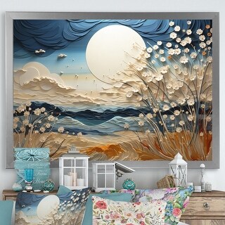 Designart "Clouds Prairies Collages VI" Modern Framed Wall Art Prints ...