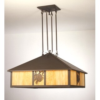 Meyda Tiffany 5 Light 53-1/2" Wide Pendant with Handmade Shade - Bed ...