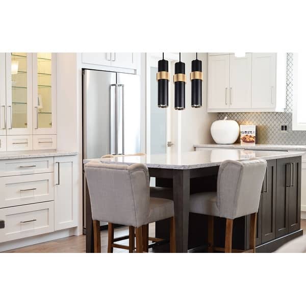 Avenue Lighting Cicada collection black and brushed brass knurled ...