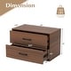 Costway 2-Drawer Stackable Organizer Horizontal Storage Cabinet - Bed ...