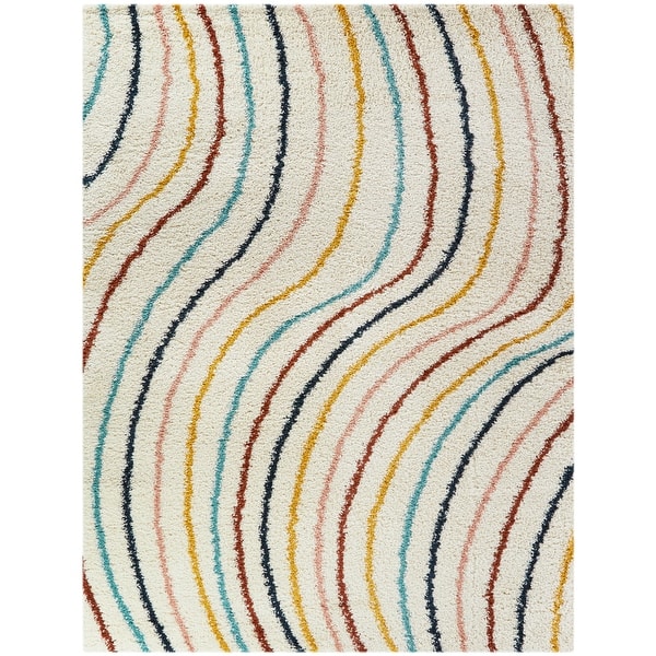 Mackenzie Striped Shag Area Rug - On Sale - Bed Bath & Beyond - 32193890