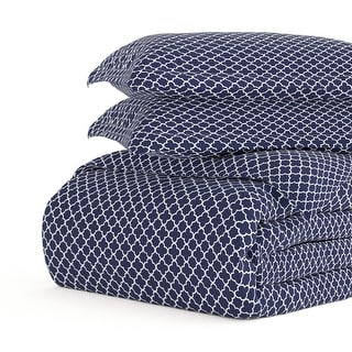Becky Cameron Quatrefoil 3-piece Duvet Cover Set - Bed Bath & Beyond ...