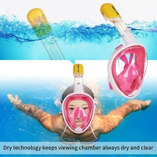 Pink 180° Full Face Mask Swimming Underwater Diving Snorkel Scuba For ...