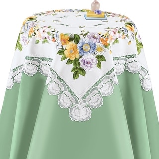 Embroidered Floral Garden Lace Border Table Linens - Bed Bath & Beyond ...