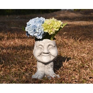 Whimsical Harmony - Old Lady Planter Pot - 7.09 in x 8.07 in x 10.16 in ...